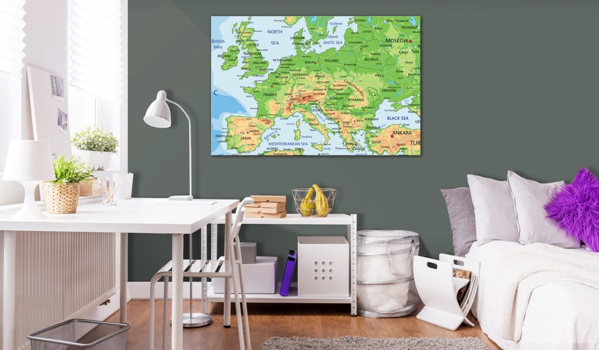Obraz - Mapa Europy • Tapetuj.pl